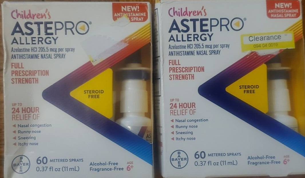 60 Astepro CHILDREN Allergy Steroid Free Nasal 120 total Sprays Exp 11 ...
