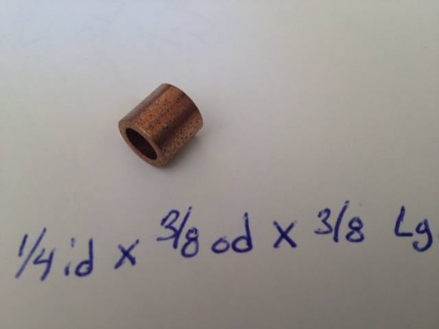Oilite Bushing Bronze 1/4 id x 3/8 od x 3/8 long Bearing Brass sleeve ...