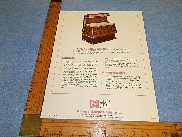 AMI / Rowe TI2 Woodbridge Advertising Flyer | eBay