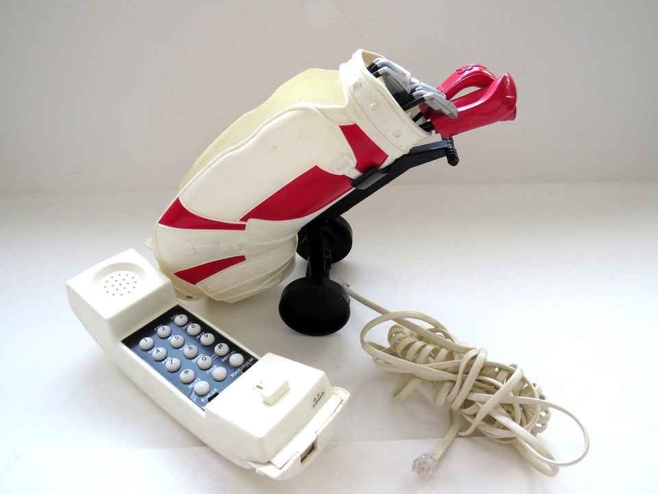 Vintage Golf Bag Telephone by Dialfone Golf Balls Push Button Dialing ...