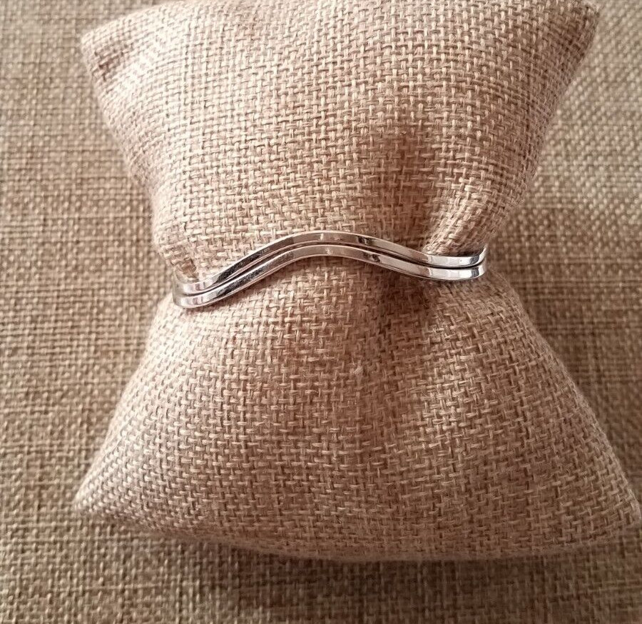 Vintage Crown Trifari Wave Design Silver Tone Cuff Br… - Gem