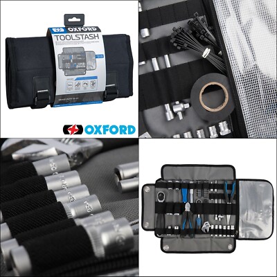 Oxford Toolstash Motorcycle Tool Kit Bag Compact Portable Workshop 34 ...