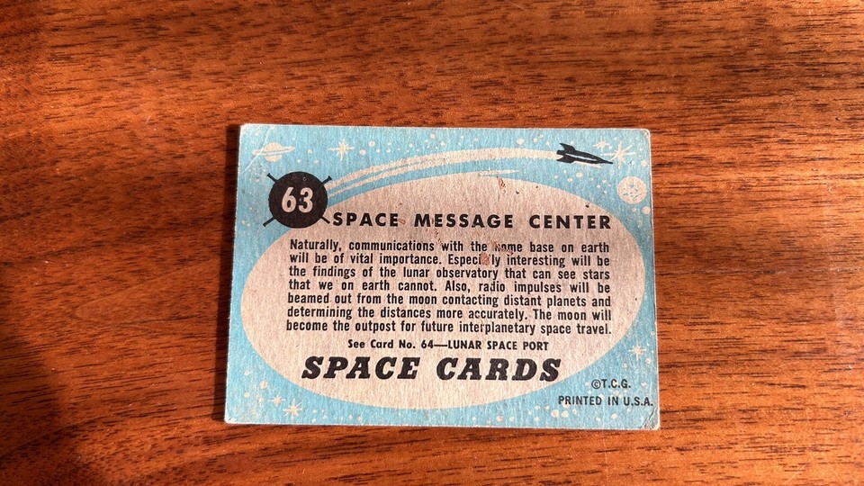 1957 Topps Space Cards - #63 Space Message Center | eBay