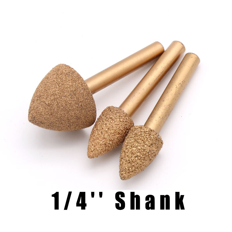 46 100 Grit Bullet Brazing Diamond Grinding Burrs Bit Die Grinder 1/4 ...
