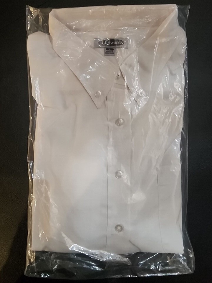 *NEW* Edwards Men's Long Sleeve Oxford Easy Care Uniform Work Shirt ...