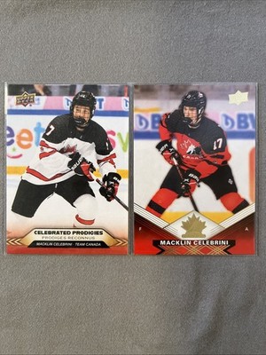 2025-26 Tim Hortons Macklin Celebrini Celebrated Prodigies #CP-5 UD ...