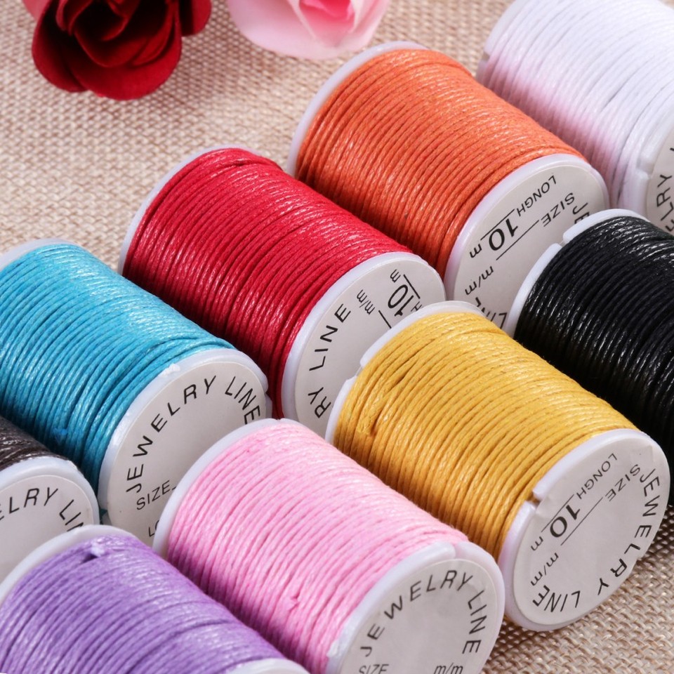 Wax Rope Jewelry Cord Waxed String for Bracelet Making Cotton 1mm | eBay