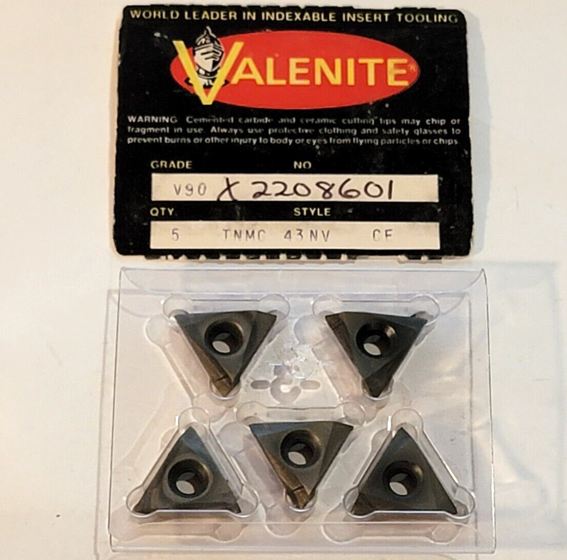 TNMC 43 NV V90 VALENITE *** 5 INSERTS *** FACTORY PACK ** | eBay