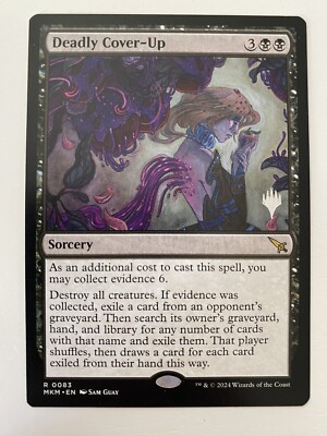 Deadly Cover-Up *Non-Foil* PROMO MTG MKM NM/MT PW Stamp Combined ...