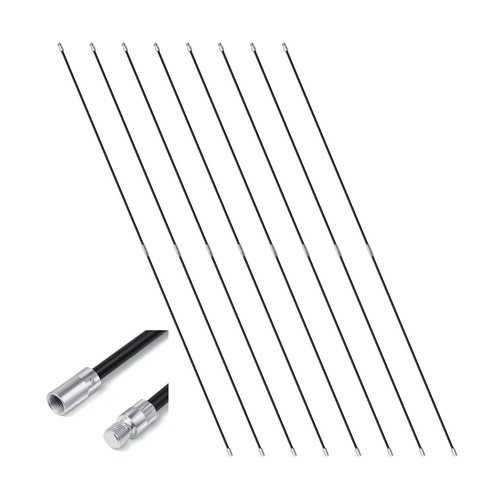 8 Pcs 24 ft Total Chimney Brush Rods Fiberglass Chimney Rod Kit ...