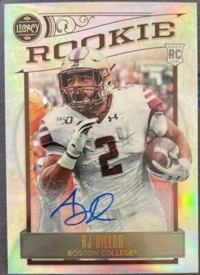 2020 Panini Legacy AJ DILLON RC CHROME AUTO AUTOGRAPH Rookie Packers ...