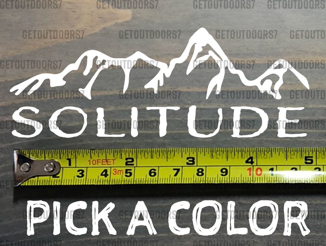 Solitude Sticker Decal DIE CUT 5.5" Ski Snowboard Utah Mountain XO | eBay