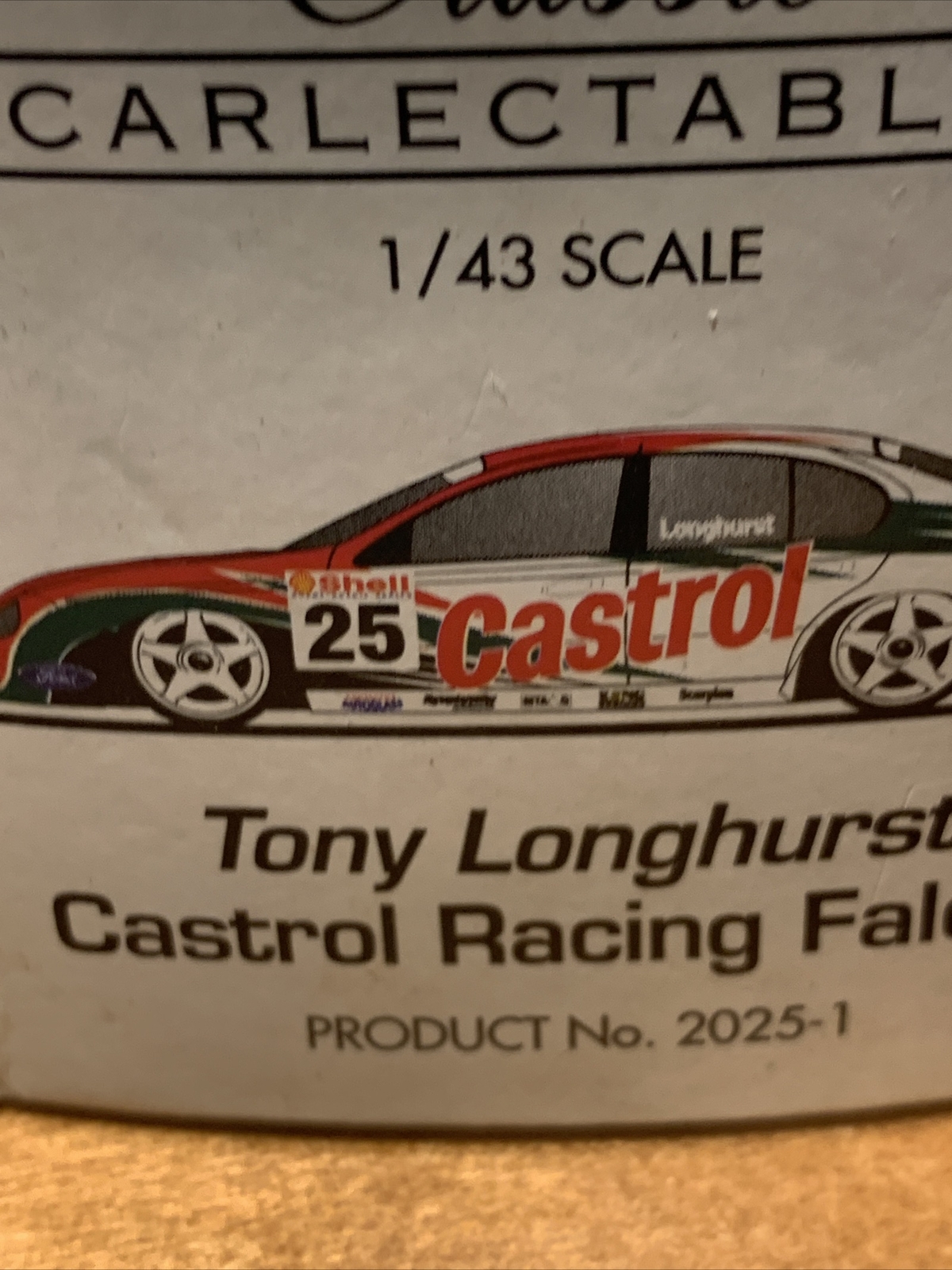 1:43 Ford Falcon Castrol Racing Tony Longhurst Shell 25 Shell Racing ...