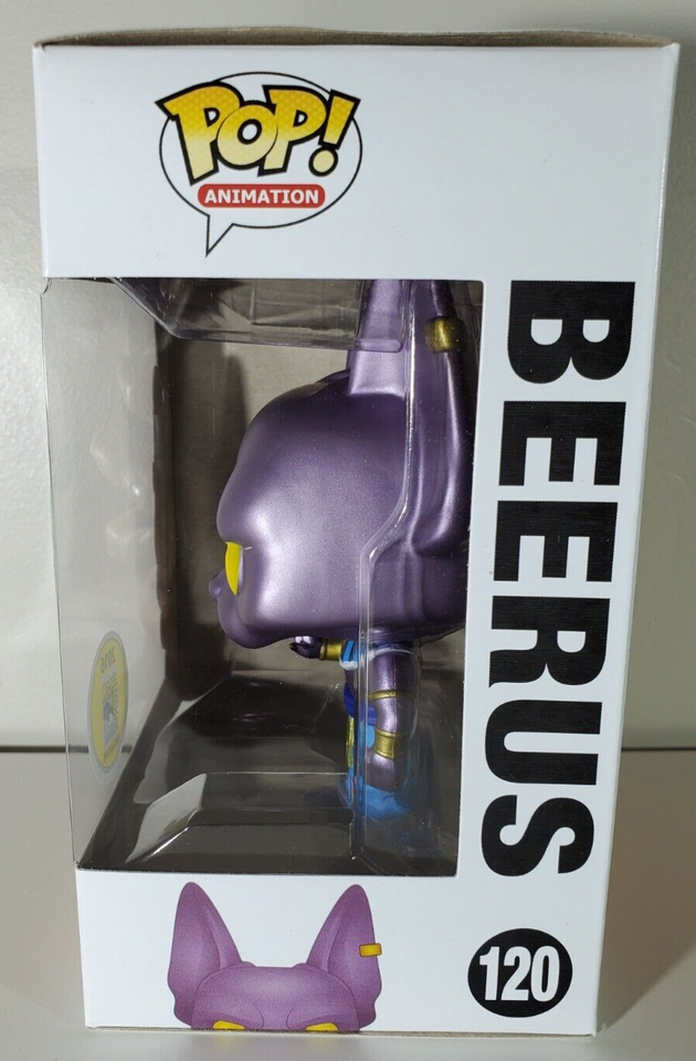 Metallic Beerus Funko Pop! with Pop Protector and Ultra Pro Hard Stack ...