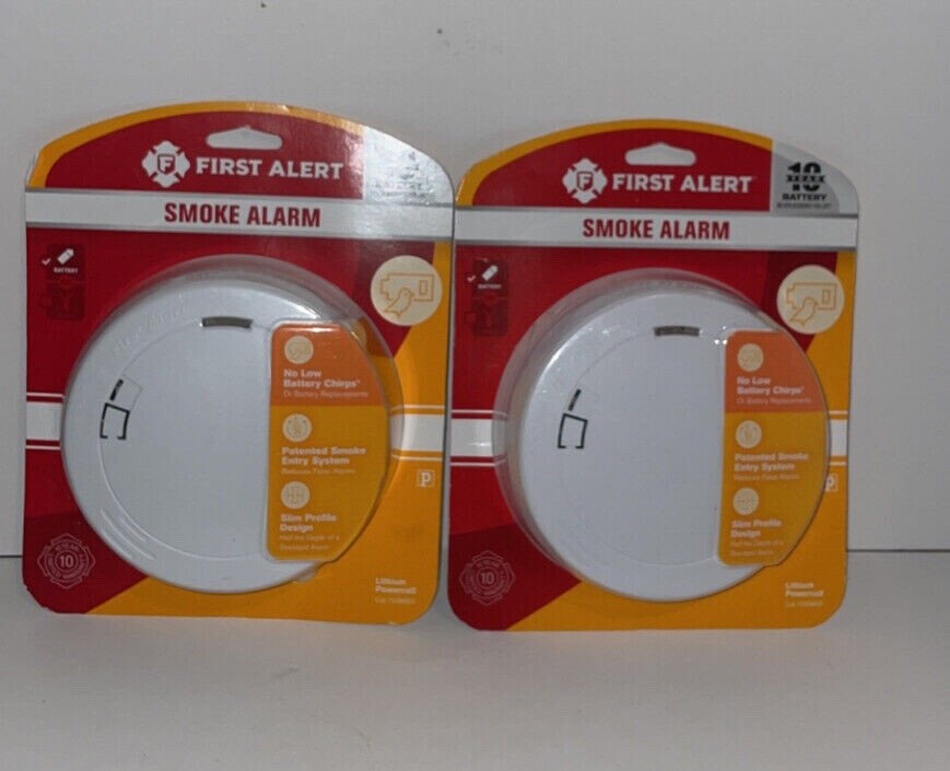 2X Brand New First Alert Lithium Powercell Smoke Alarm P1210 ...