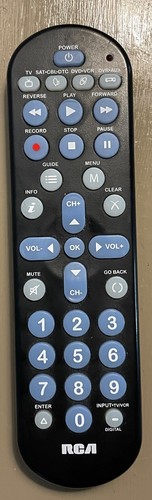 Genuine Authentic RCA Remote Replacement 4 Device Big Blue Button | eBay