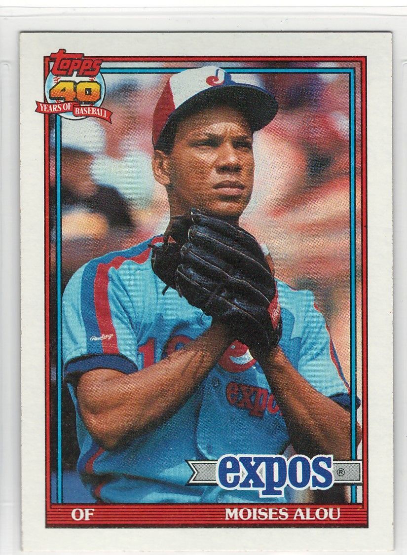 1991 Topps #526 Moises Alou Rookie Card RC Expos | eBay