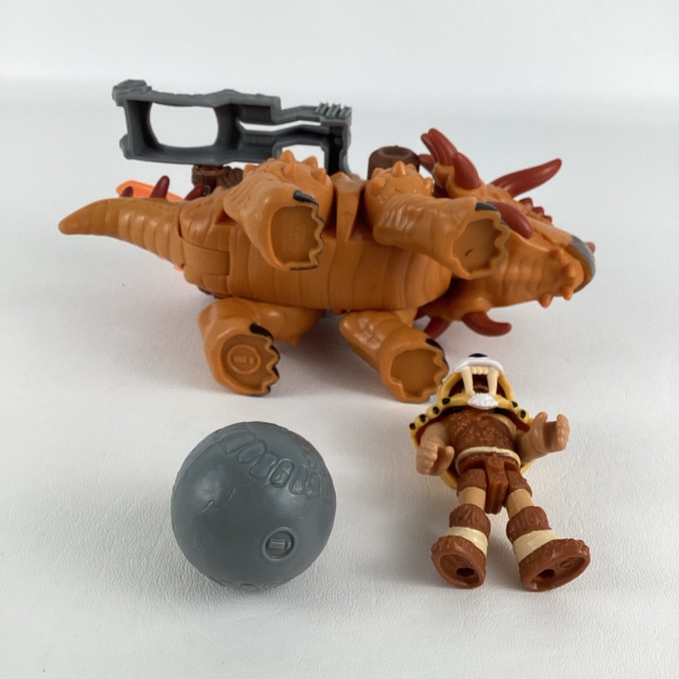 Fisher Price Imaginext Caveman Combat Catapult Triceratops Dinosaur ...