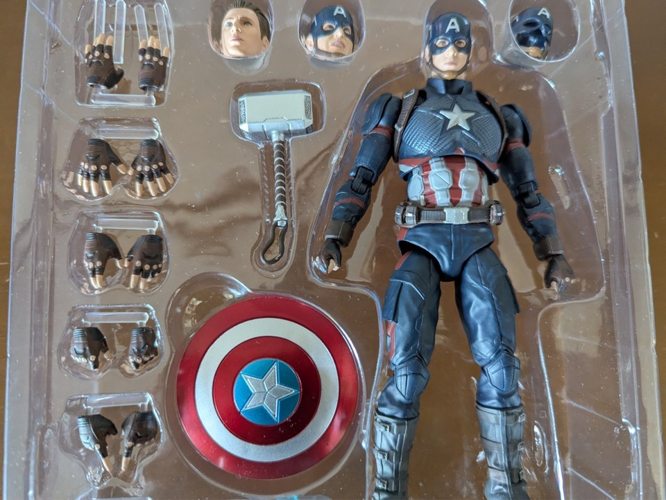 MEDICOM TOY MAFEX 130 Avengers Endgame Captain America Action Figure ...