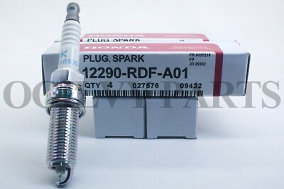 Genuine 12290-RDF-A01 Spark Plug (4) For Honda 2016-2021 Civic 2015 ...