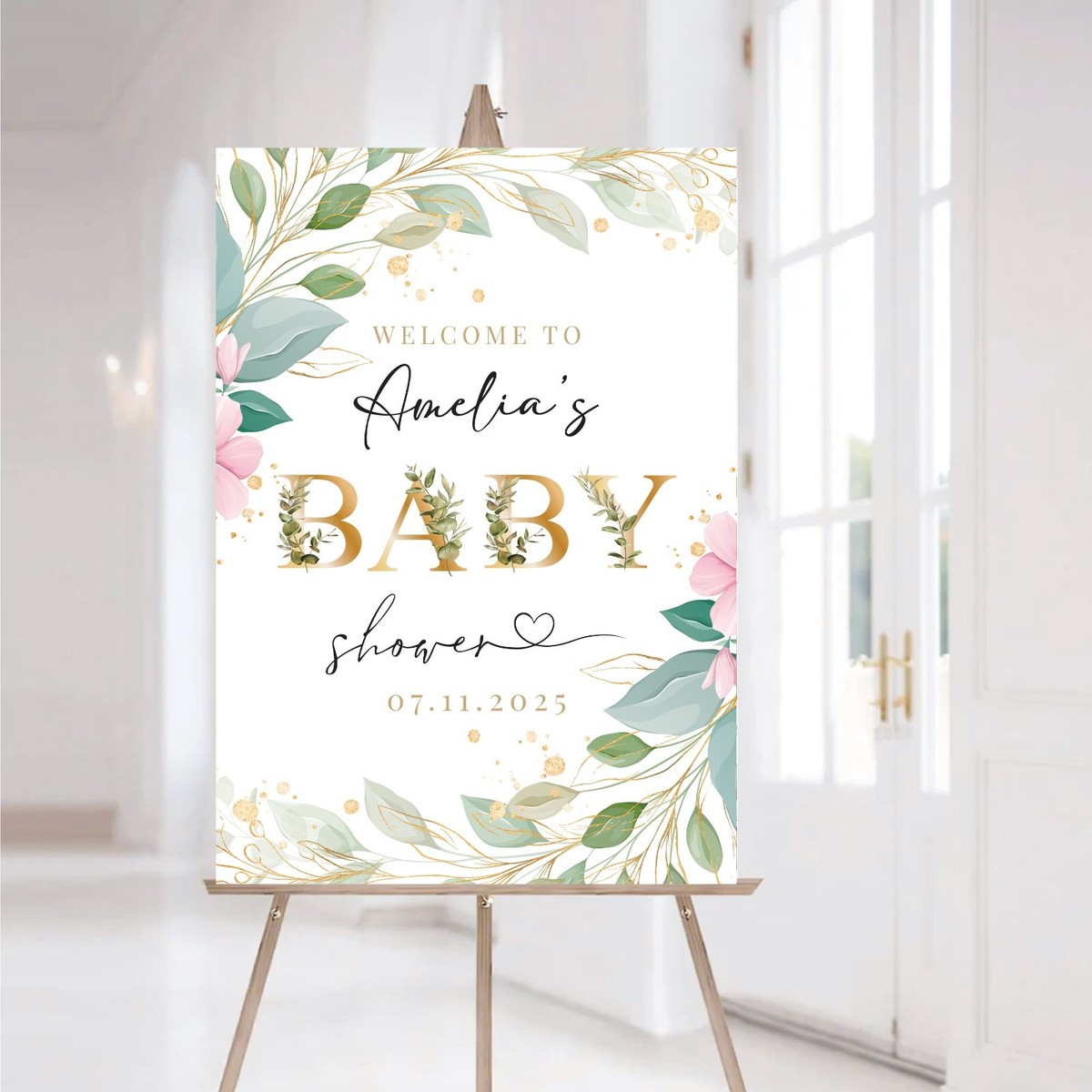 Baby Shower Printable Posters Baby Shower Poster Template Design
