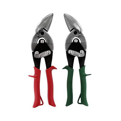 MIDWEST 2Pc Snips Set Left & Right Tin Cutting Shears Alloy Steel ...