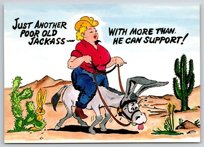 Funny Comic Postcard Another Poor Old Jackass Big Beautiful Woman ...