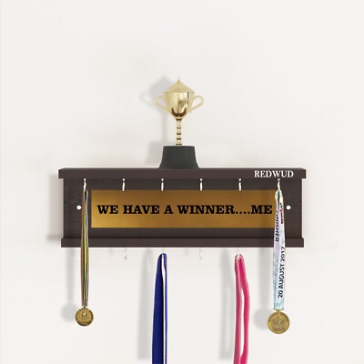 Winner Medal Hanger Display Trophy Holder Wall Decoration Medal Wenge ...