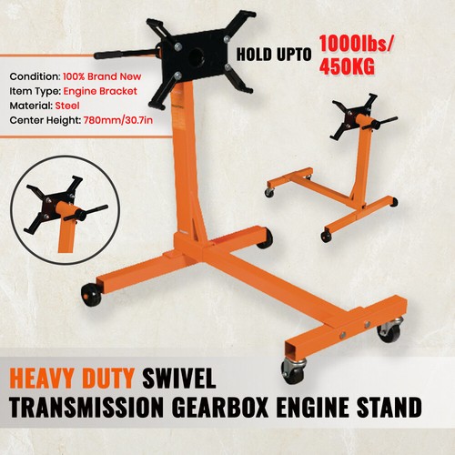 450kg Heavy Duty Swivel Transmission Gearbox Mount Support Engine Stand ...