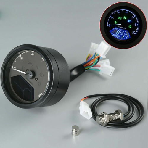Motorcycle Speedometer Tachometer Cafe Racer moto Odometer LCD Digital ...