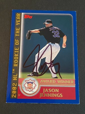 Jason Jennings Signed 2003 Topps ROY Card Auto Colorado Rockies ...