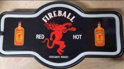 Fireball Cinnamon Whisky Bar 17" x10" LED Sign perfect gift | eBay