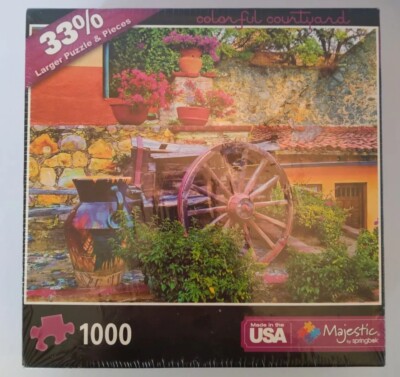 NEW Springbok "Colorful Courtyard" 1000 pieces Puzzle 2014 Sealed Box | eBay