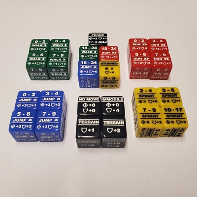 Battletech Alpha Strike Movement & Special Stat Modifier 25 Dice Bundle ...