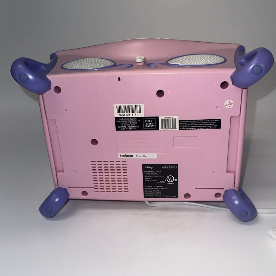 2004 Disney Princess Jewelry CD Boombox Model DJB4000-P Tested & Works ...