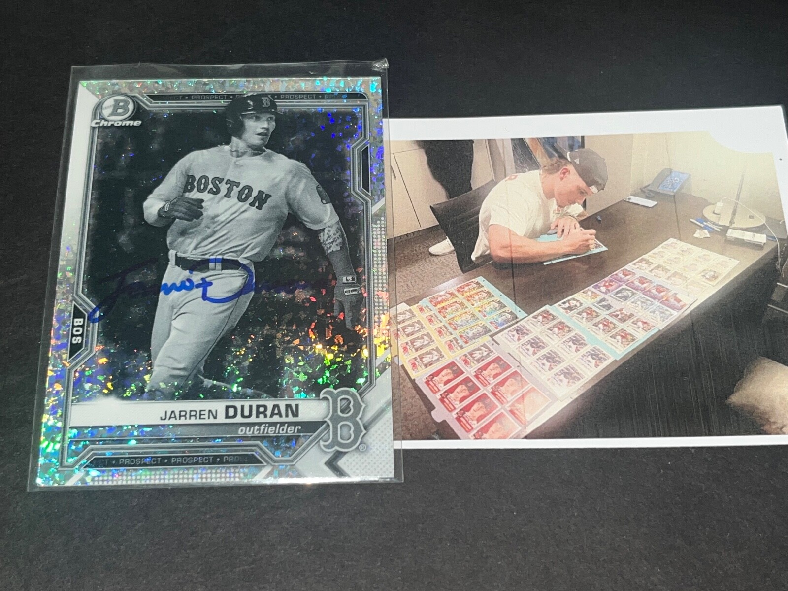 Jarren Duran Boston Red Sox Auto Signed 2021 Bowman Black Diamond -/ | eBay