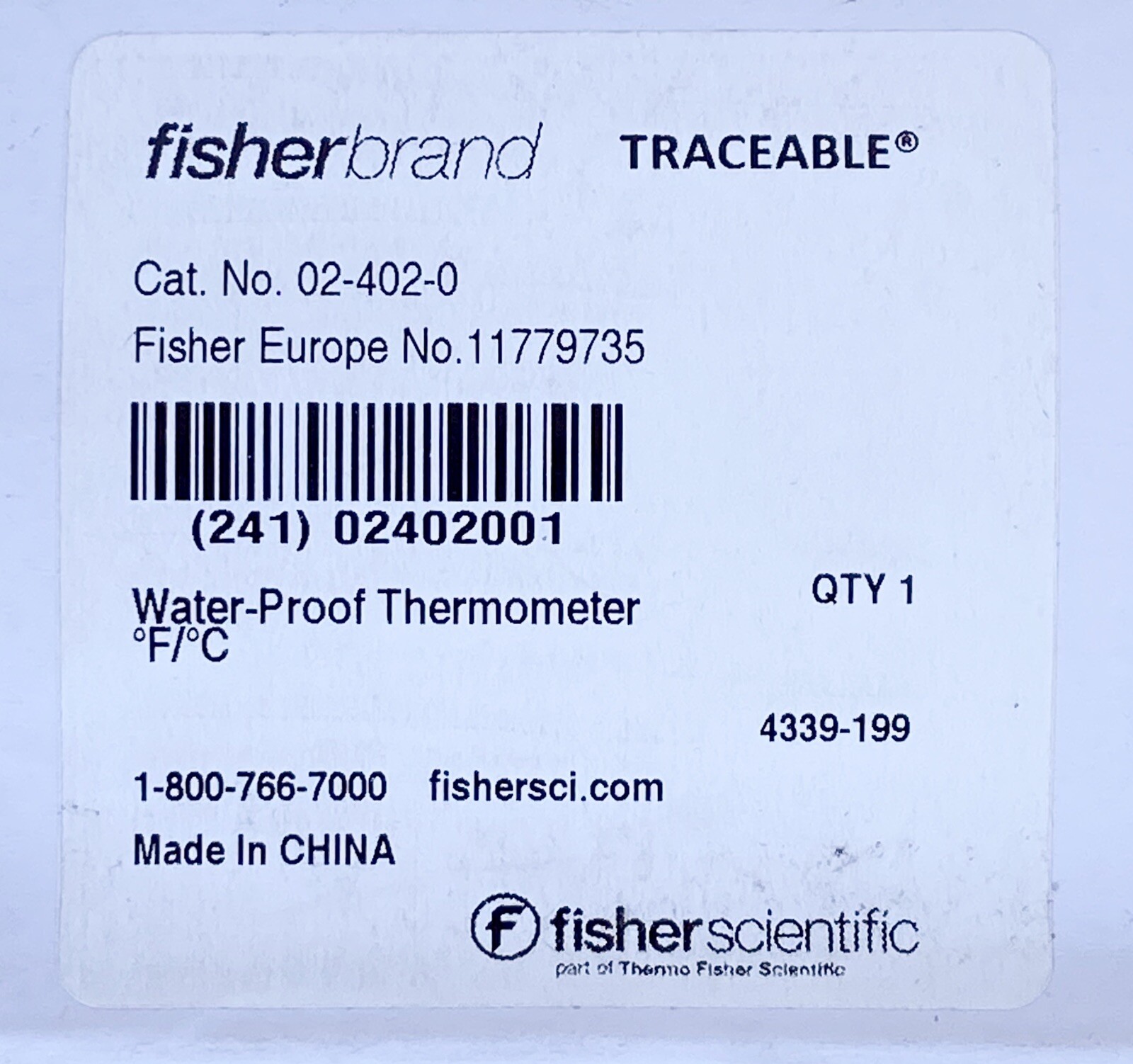 FisherBrand 02-402-0 Traceable Water-Proof Digital Thermometer | eBay