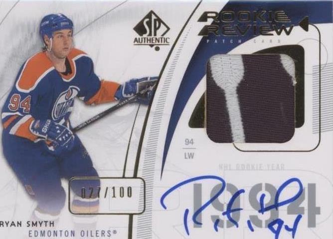 2009-10 SP Authentic - Rookie Review Autograph Patch Ryan Smyth #RR-RS ...