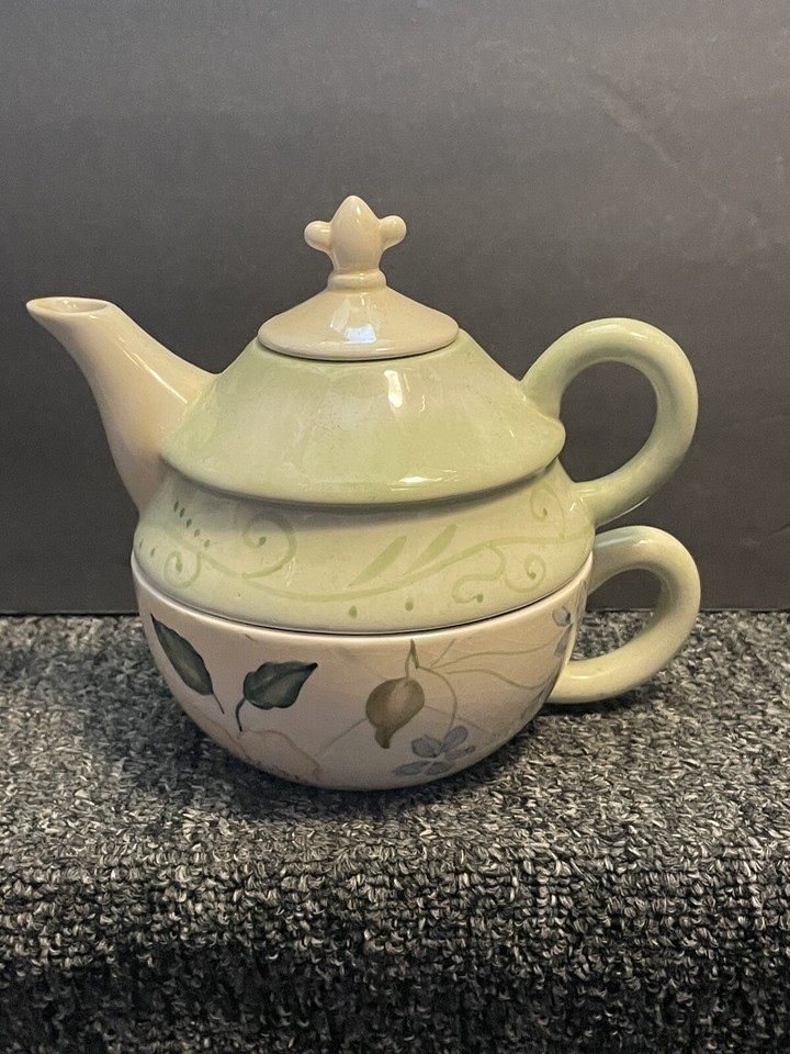Tracy Porter Collection Tea For One Hand Painted Cup & Pot Combo ...