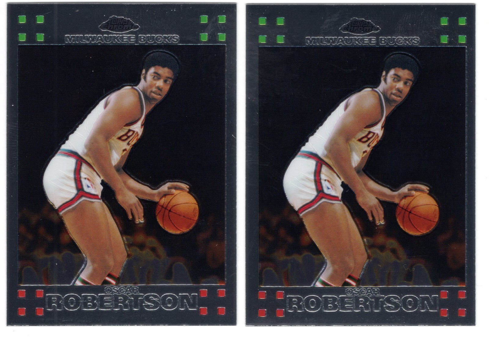 (2) 2007-08 TOPPS CHROME OSCAR ROBERTSON CARD #79 **NM-MT** MILWAUKEE ...