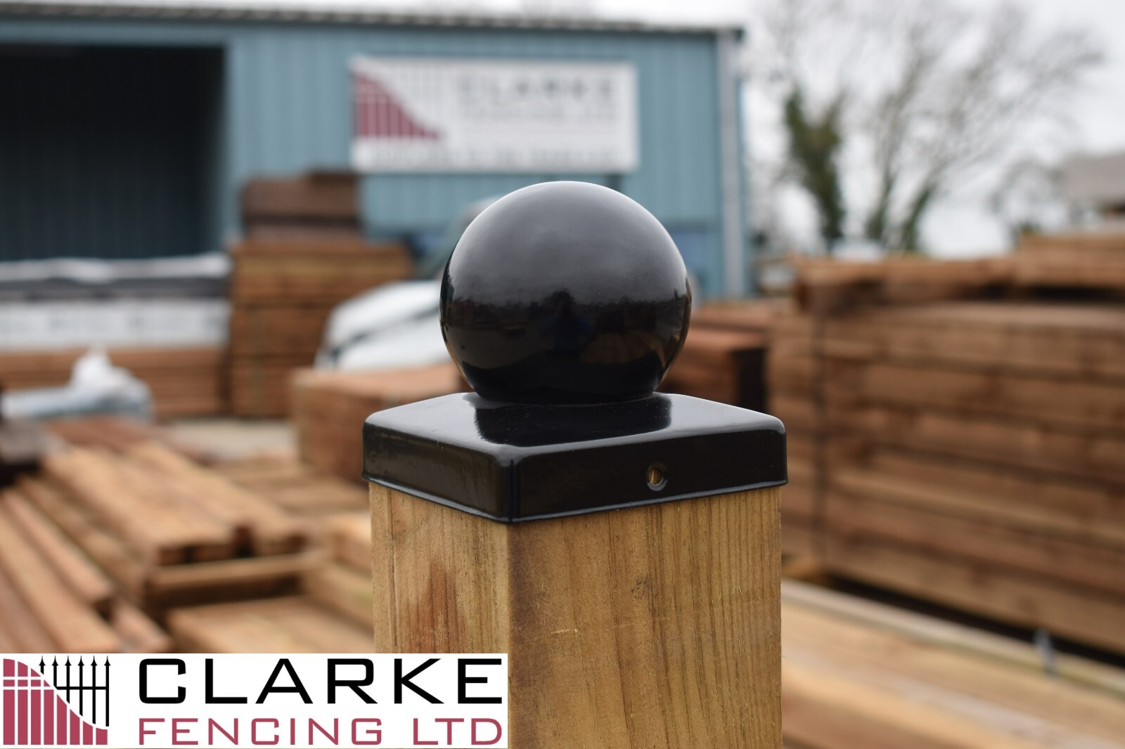Metal Fence Post Caps Ball Finials | Suits 3x3"or 4x4" Posts ...