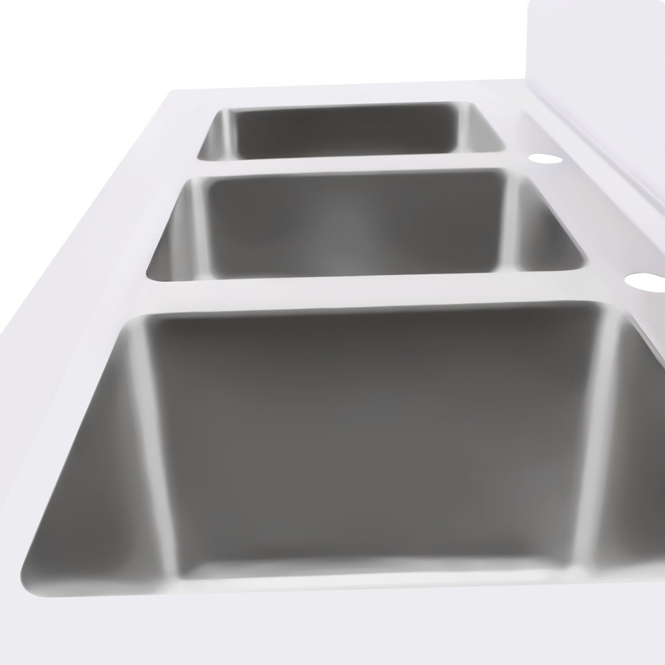 Triple Washing Sink Commercial Stainless Steel Sink Hand Wash Basin ...