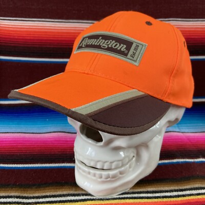 Remington Rifles Blaze Orange Hunting Adult Hat Strap Back Baseball Cap ...