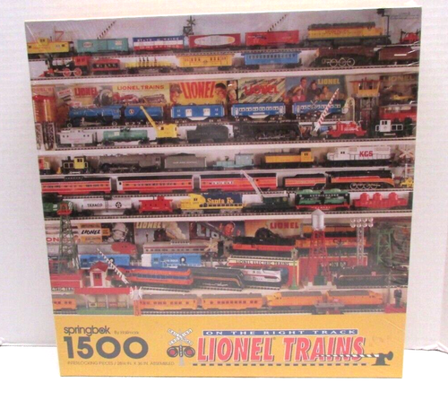 NEW sealed SPRINGBOK ON THE RIGHT TRACK LIONEL TRAINS 1500 Piece Puzzle ...