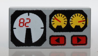 Lego 10x Light Bluish Gray 1 x 2 Tile Decorated Car Dash Board MPH ...