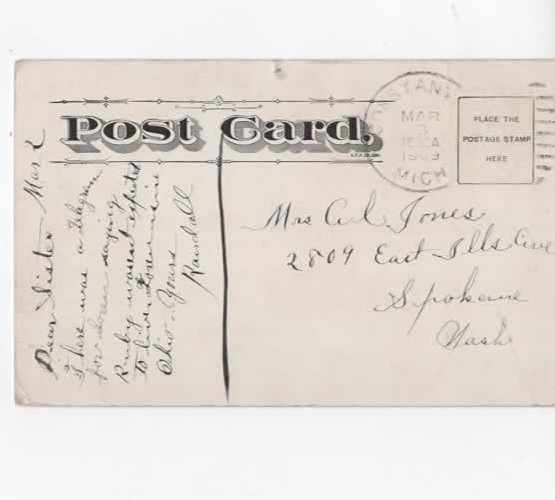 Constantine Michigan 1901 postcard Canaris & 3rd Streets | eBay