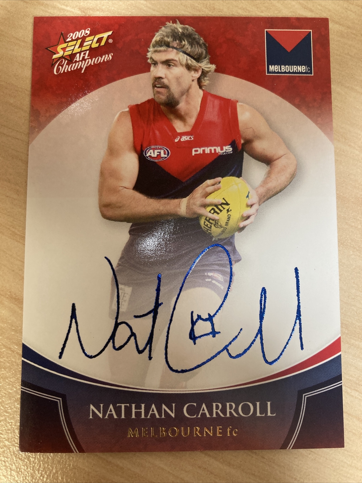 2008 AFL Select Champions- Blue Foil Signature- Nathan Carroll FS56 ...