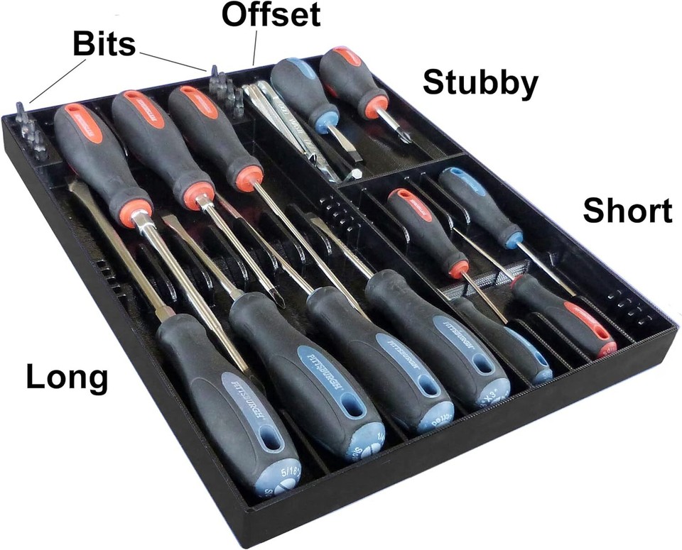 Tool Sorter Screwdriver Organizer – Black | eBay