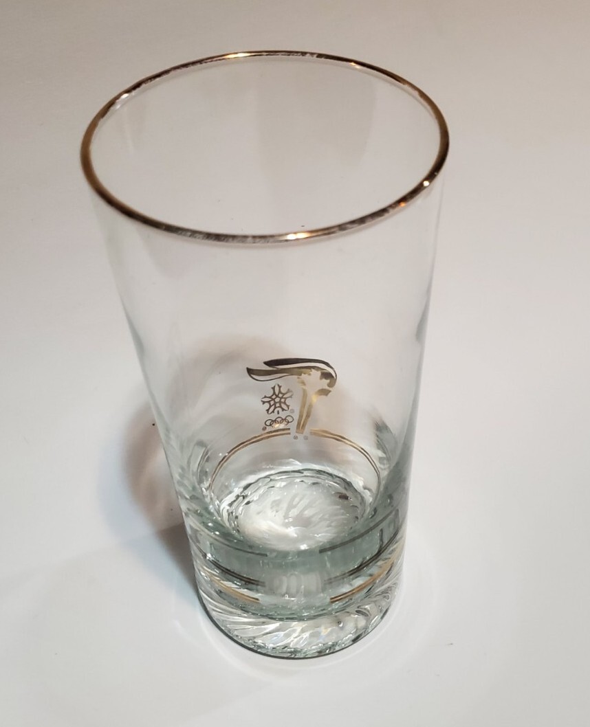 VTG 1988 Calgary Olympic Glass Petro Canada 22K Certified Gold With ...