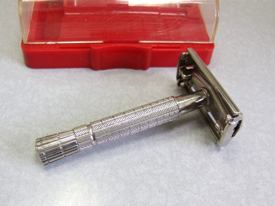 Vintage Z-2 1954 Gillette Super Speed Flare Tip DE Safety Razor Set in ...